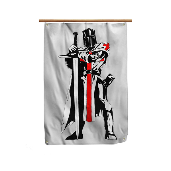 Drapeau Chevalier Moyen-Age | Croix Templiers